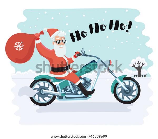 Vector Cartoon Funny Comic Illustration Santa Stock Vector (Royalty ...