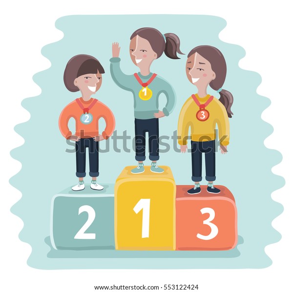Vector Cartoon Funny Illustration Ceremony Awarding Stock Vector ...