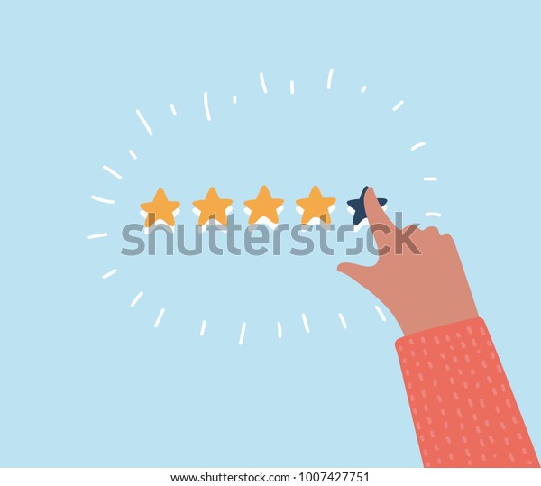 Vector Cartoon Funny Illustration Rating Selection Stock Vector ...