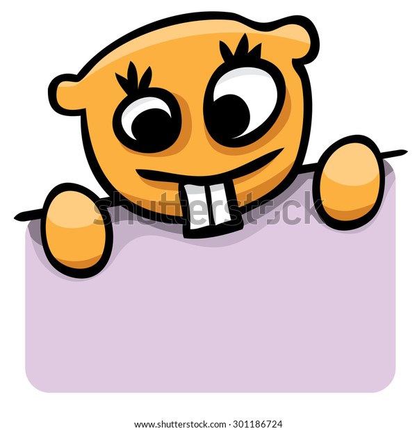 Vector Cartoon Gopher Purple Banner Stock Vector (Royalty Free ...