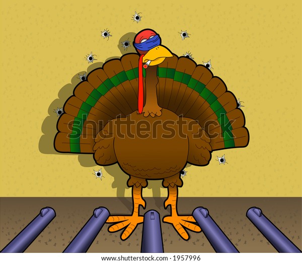Vector Cartoon Graphic Depicting Turkey Before Stock Vector (Royalty ...