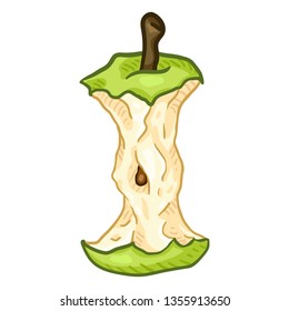 Vector Cartoon Green Apple Core: เวกเตอร์สต็อก (ปลอดค่าลิขสิทธิ์ ...
