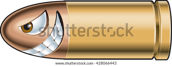 Vector Cartoon Gun Bullet Projectile Stock Vector (Royalty Free ...