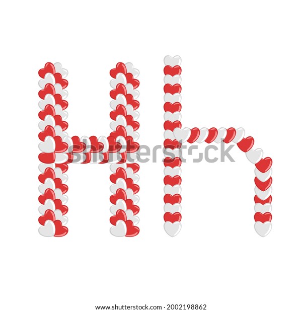 Vector Cartoon H Alphabet Letter Shape Stock Vector (Royalty Free ...