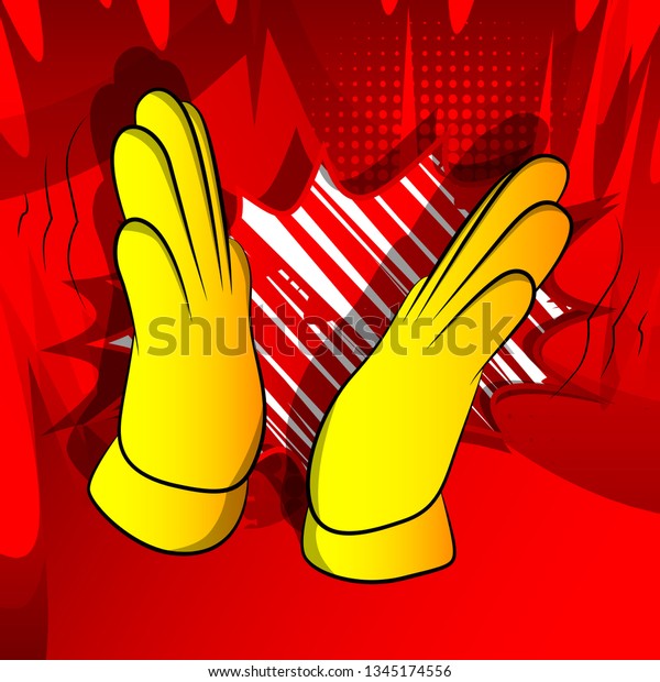 Vector Cartoon Hand Clapping Illustrated Hand Stock Vector (Royalty ...