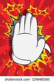Vector Cartoon Hand Showing Deny Refuse Stock Vector (Royalty Free ...