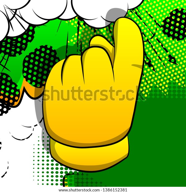 Vector Cartoon Hand Showing Invitation Sign Stock Vector (Royalty Free ...