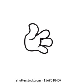 Vector Cartoon Hand Sign Comics Clip Stock Vector (Royalty Free ...
