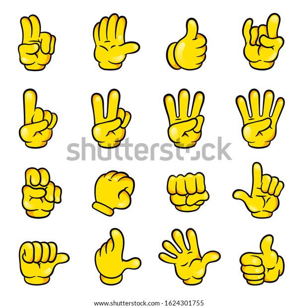 Vector Cartoon Hand Sign Comics Clip: เวกเตอร์สต็อก (ปลอดค่าลิขสิทธิ์ ...