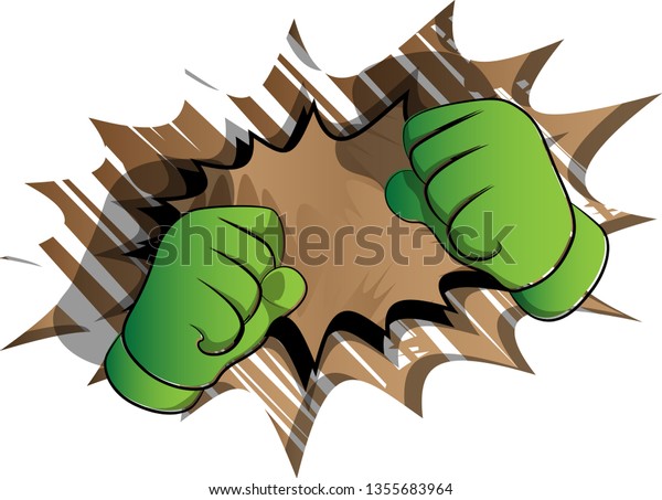 Vector Cartoon Hands Ready Fight Illustrated Stock Vector (Royalty Free ...