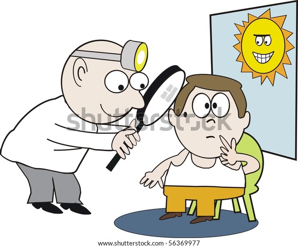 Vector Cartoon Health Professional Examining Patient Stock Vector ...