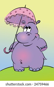 Vector Cartoon Hippopotamus Stock Vector (Royalty Free) 24759466 ...