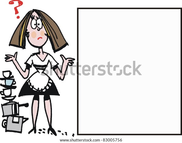 Vector Cartoon Housewife Kitchen Stock Vector (Royalty Free) 83005756 ...