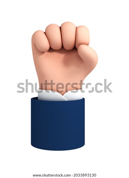 Vector Cartoon Human Hand Fist Gesture Stock Vector (Royalty Free ...