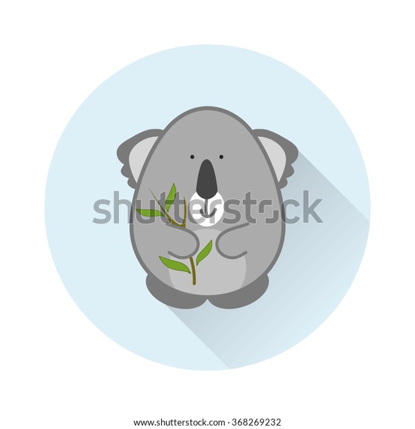 Vector Cartoon Illustration Australian Koala Gumtree Stock Vector ...