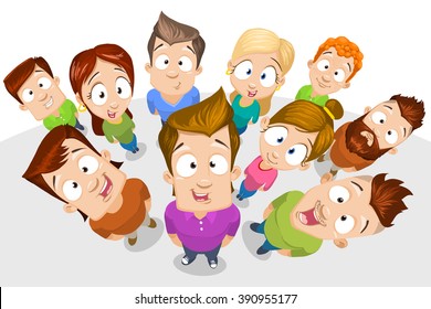 Dibujo vectorial de la gran multitud.: vector de stock (libre de ...