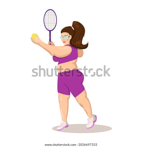 Vector Cartoon Illustration Body Positive Woman Stock Vector (Royalty ...