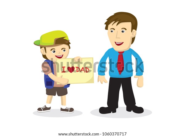Vector Cartoon Illustration Child Giving Hand Stock Vector (Royalty ...