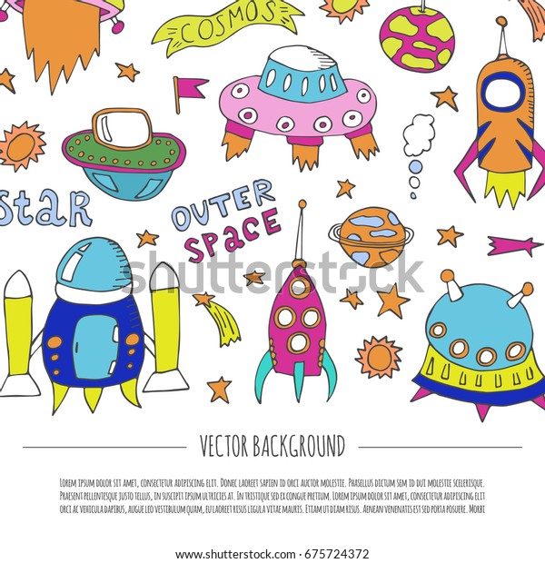 Vector Cartoon Illustration Collection Different Colorful Stock Vector ...