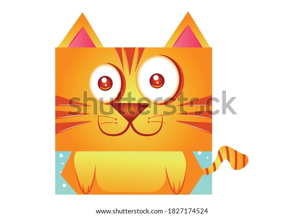 Vector Cartoon Illustration Cub Isolated On Stock Vector (Royalty Free ...
