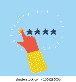 Vector Cartoon Illustration Customer Review Concept Stock Vector ...