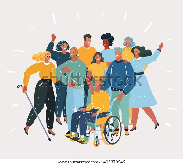 Disabled Cartoon People