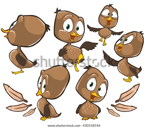 Vector Cartoon Illustration Female Duck Character Stock Vector (Royalty ...