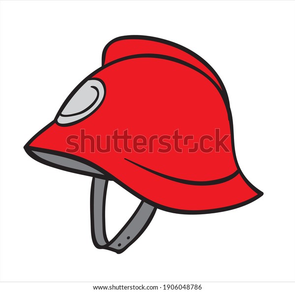Vector Cartoon Illustration Fireman Helmet 库存矢量图（免版税）1906048786 ...