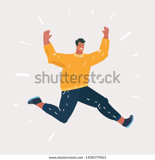 Vector Cartoon Illustration Full Length Portrait Stock Vector (Royalty ...
