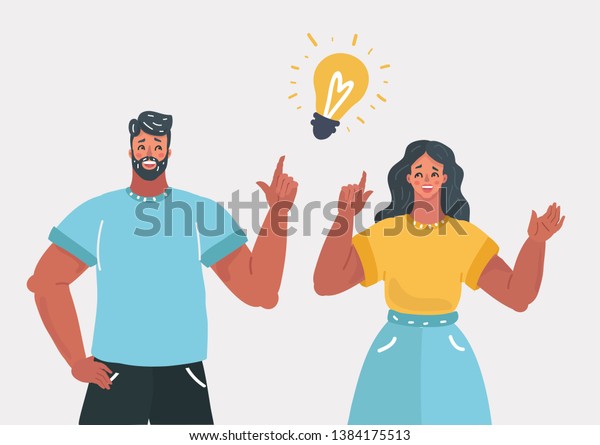 Vector Cartoon Illustration Good Idea Concept: เวกเตอร์สต็อก (ปลอดค่า ...