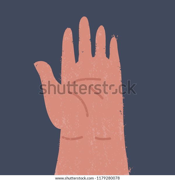 Vector Cartoon Illustration Hand Sign Human Stock Vector (Royalty Free ...