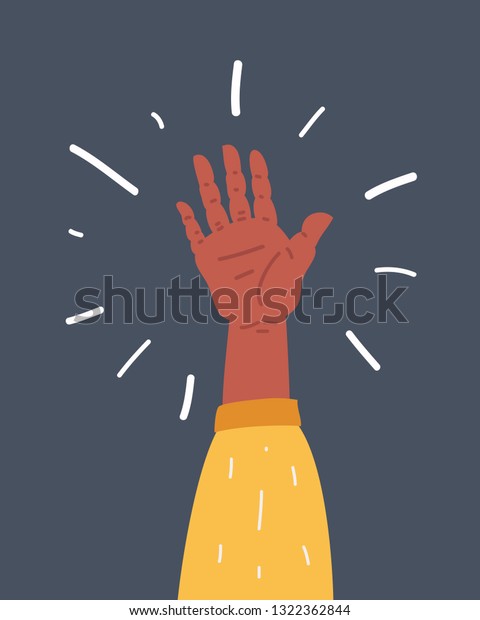 Vector Cartoon Illustration Human Hand Isolated Stock Vector (Royalty ...