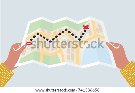 Vector Cartoon Illustration Human Hands Holding Vector de stock (libre ...