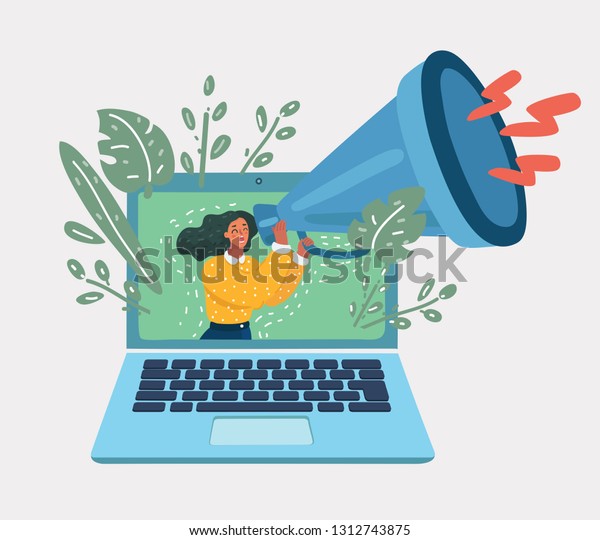Vector Cartoon Illustration Important Information Concept Stock Vector ...