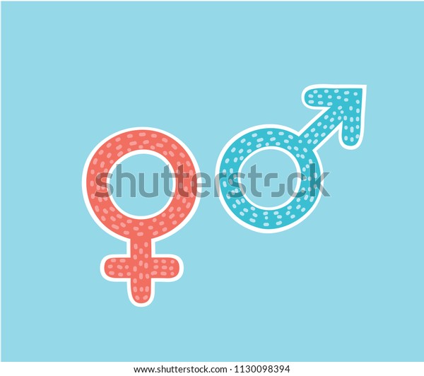 Vector Cartoon Illustration Isolated Gender Pink Stock Vector (Royalty ...