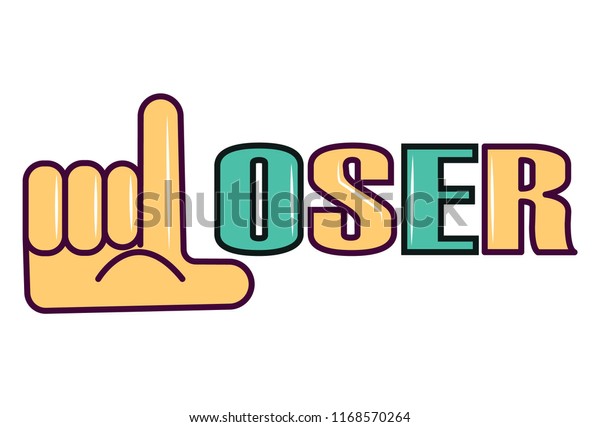 Vector Cartoon Illustration Loser Isolated On 库存矢量图（免版税）1168570264 ...