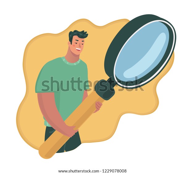Vector Cartoon Illustration Man Big Giant Stock Vector (Royalty Free ...