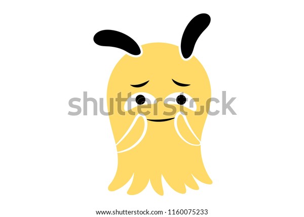 Vector Cartoon Illustration Monster Sad Face Stock Vector (Royalty Free ...