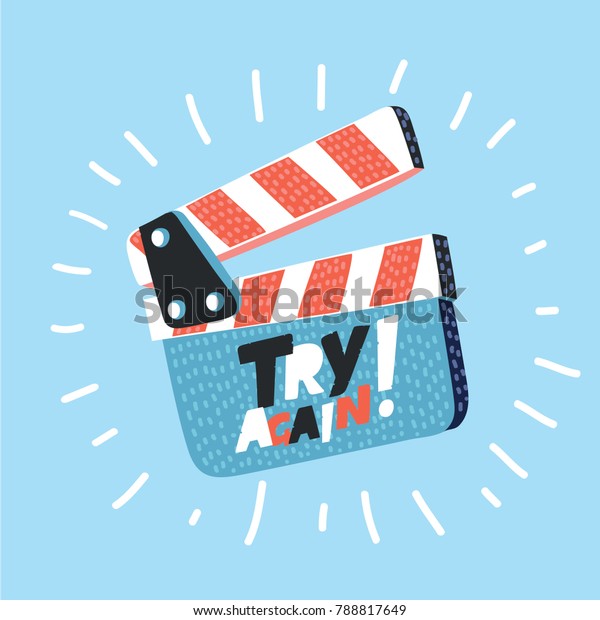 Vector Cartoon Illustration Movie Clapper Board Stock Vector (Royalty ...