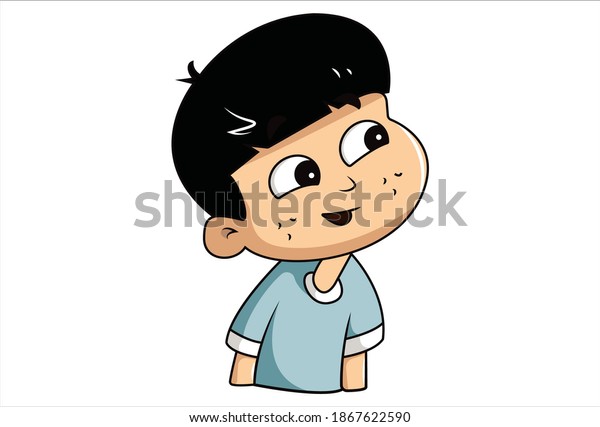 Vector Cartoon Illustration Naughty Boy Isolated Stock Vector (Royalty ...