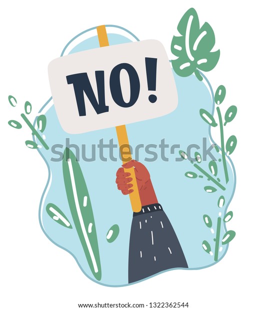 Vector Cartoon Illustration No Answer Choice Stock Vector (Royalty Free ...