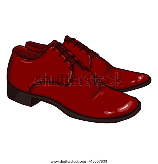 Vector Cartoon Illustration Pair Red Leather Stock Vector (Royalty Free ...