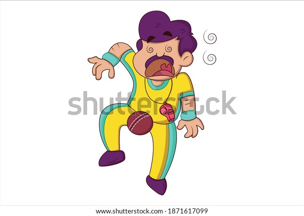 Vector Cartoon Illustration Physical Education Teacher Stock Vector ...