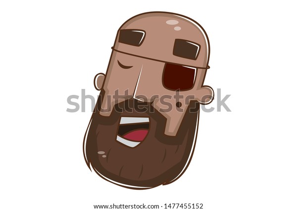 Vector Cartoon Illustration Pirate Sleeping Isolated Stock Vector ...