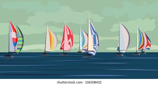 13,362 Sailboat race Stock Illustrations, Images & Vectors | Shutterstock