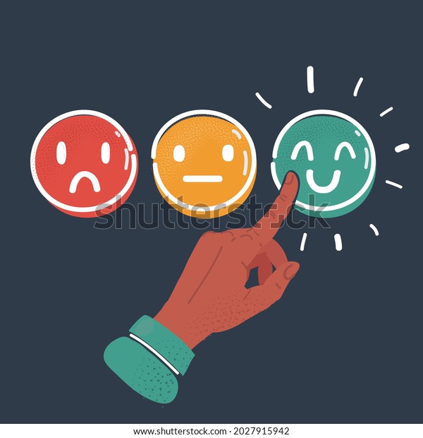 Vector Cartoon Illustration Satisfaction Level Good Stock Vector ...