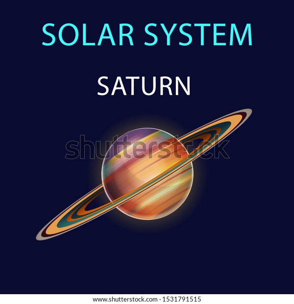 Vector Cartoon Illustration Saturn Stock Vector (Royalty Free ...