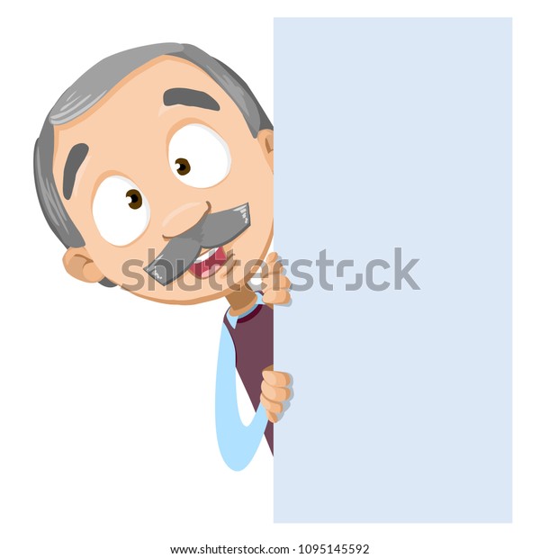 Vector Cartoon Illustration Senior Aged Male Stock Vector (Royalty Free ...