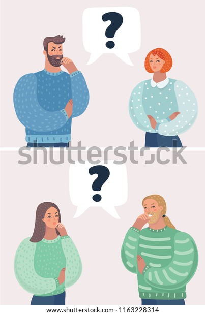 Vector Cartoon Illustration Set People Men Stock Vector (Royalty Free ...