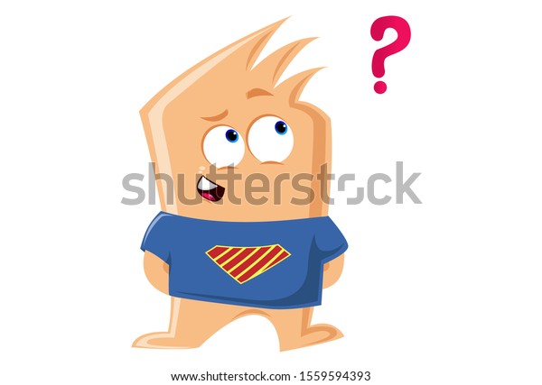 Vector Cartoon Illustration Sharpie Monster Question Stock Vector ...